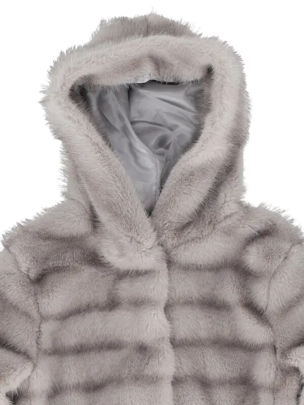 Monnalisa Pelliccia Hoodie Peluche - Grey