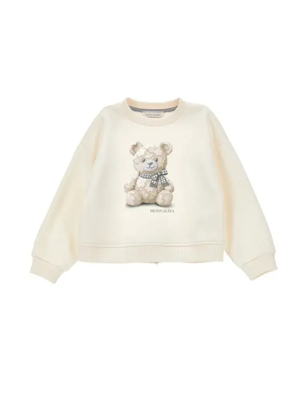 Monnalisa Crow Neck Felpa Basic Ga