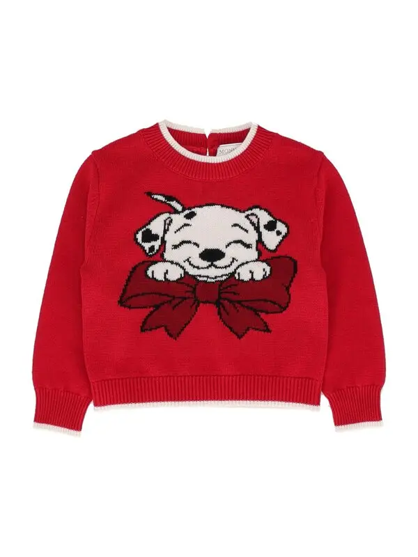 Monnalisa Pull Intarsio Dalmata Woo