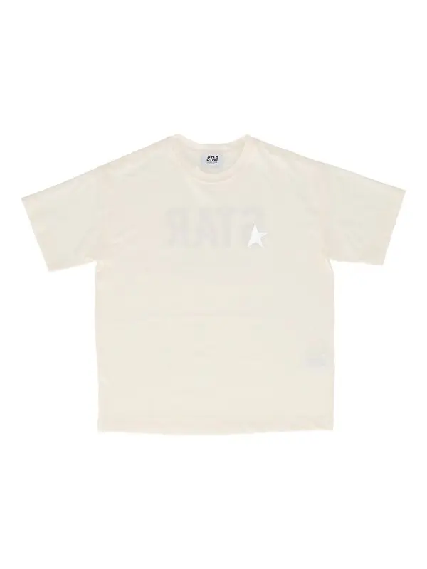 GOLDEN GOOSE Star Over T Shirt Light Cotton Jersey With Print - White