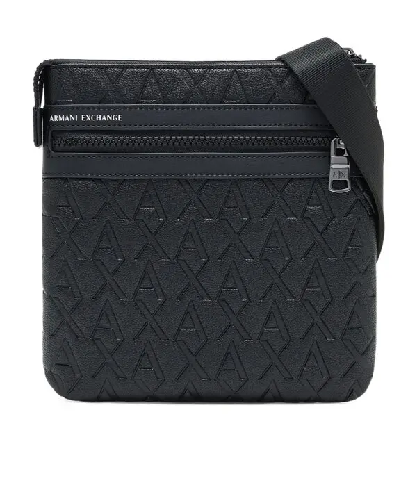 Armani Exchange Monogram-embossed Messenger Bag