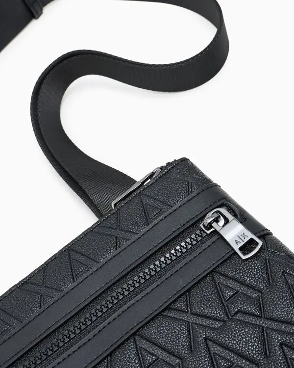 Armani Exchange Monogram-embossed Messenger Bag