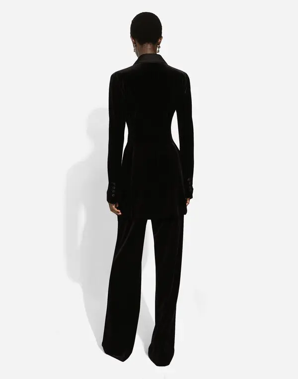 Dolce & Gabbana Dolce Gabbana Double-breasted Velvet Turlington Jacket
