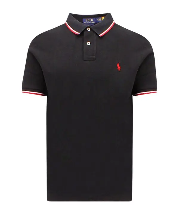 Polo Ralph Lauren Pony Embroidered Short-sleeved Polo Shirt - Black