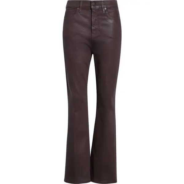 Veronica Beard Carson High Waist Coated Ankle Flare Jeans