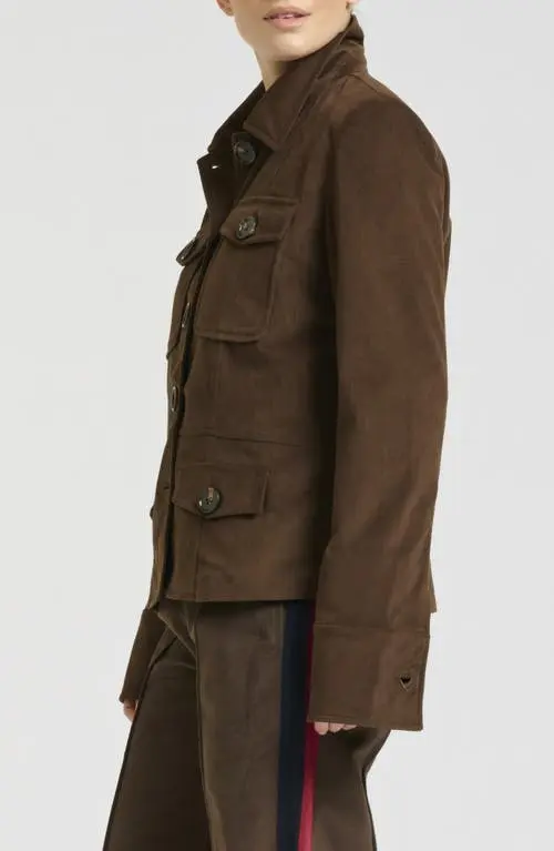 SHIRTY Velvet Twill Utility Jacket - Chocolate
