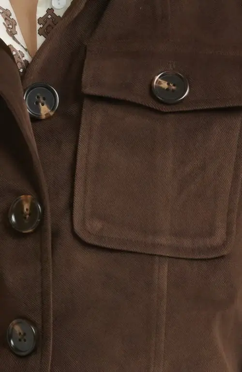 SHIRTY Velvet Twill Utility Jacket - Chocolate