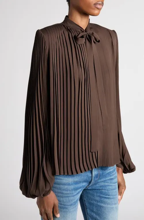 TOM FORD Lavallière Plissé Top