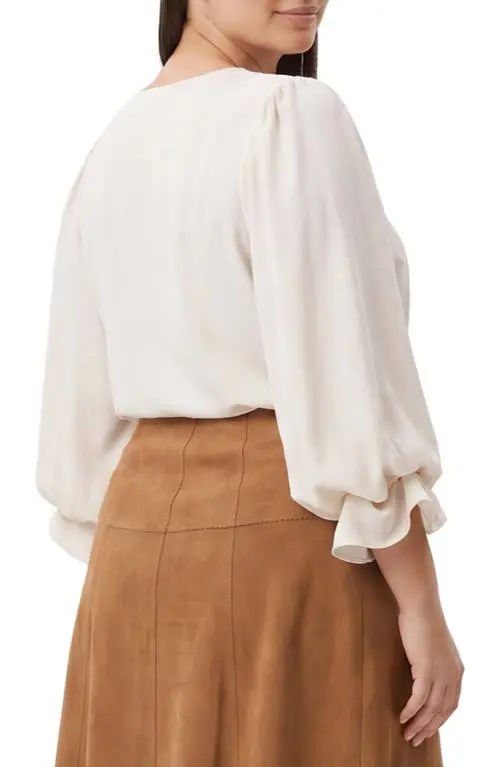 Karen Kane Layered Sleeve Asymmetric Top - Ecru