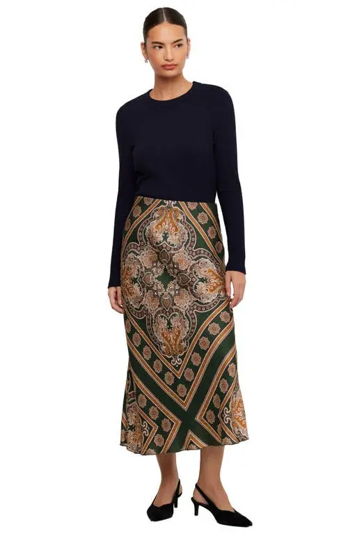 Karen Kane Bias Cut Midi Skirt