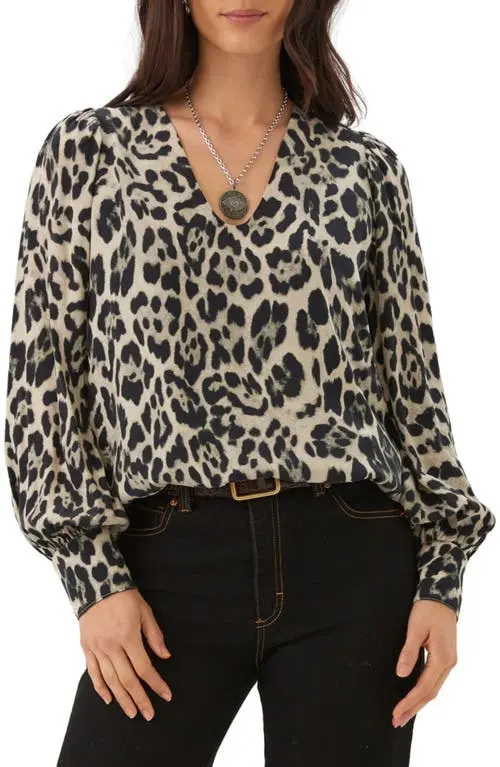 Karen Kane Puff Sleeve V-neck Top