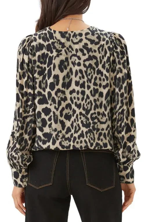 Karen Kane Puff Sleeve V-neck Top