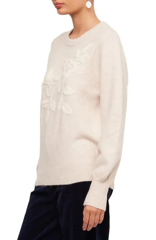 Karen Kane Embroidered Blouson Sleeve Sweater
