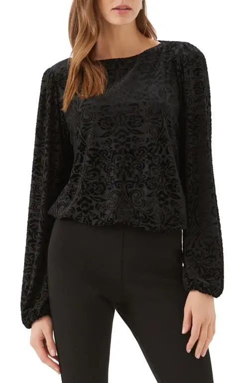 Karen Kane Velvet Burnout Boatneck Top