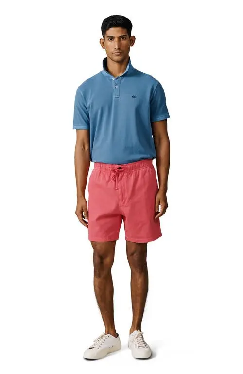 Aubin Allanby Cotton Drawstring Rugby Short - Pink