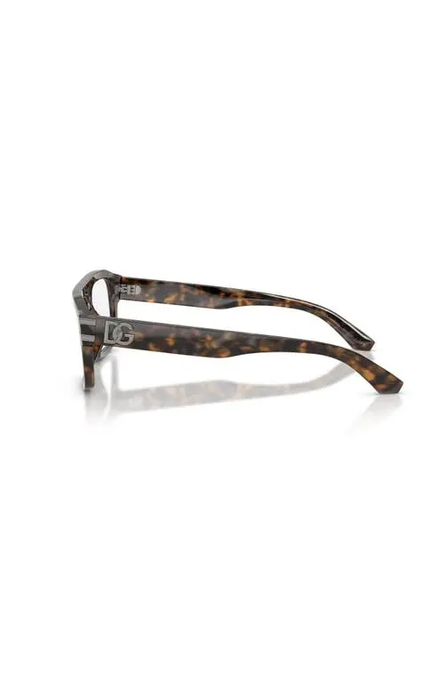 Dolce & Gabbana 56mm Rectangle Optical Glasses - Blue