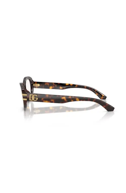 Dolce & Gabbana 54mm Butterfly Optical Glasses - Tortoise
