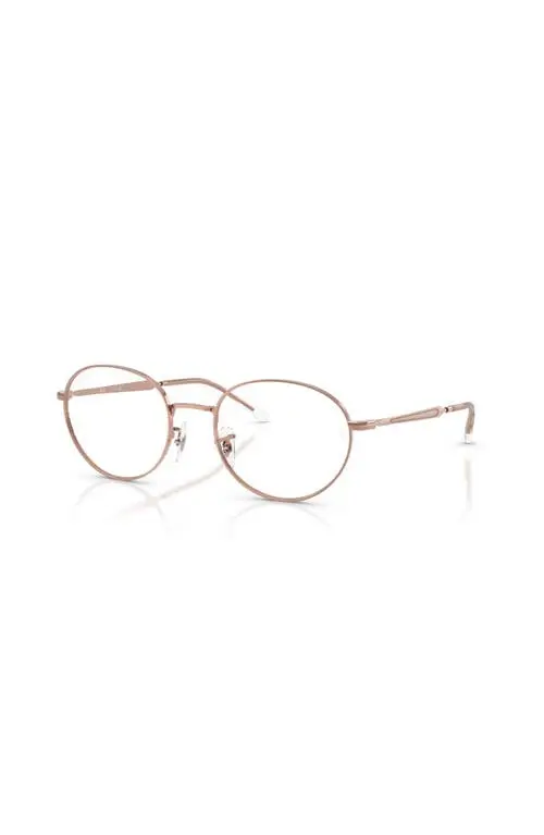 Ray-ban 52mm Oval Optical Glasses - Copper