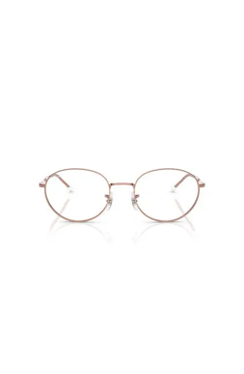 Ray-ban 52mm Oval Optical Glasses - Copper