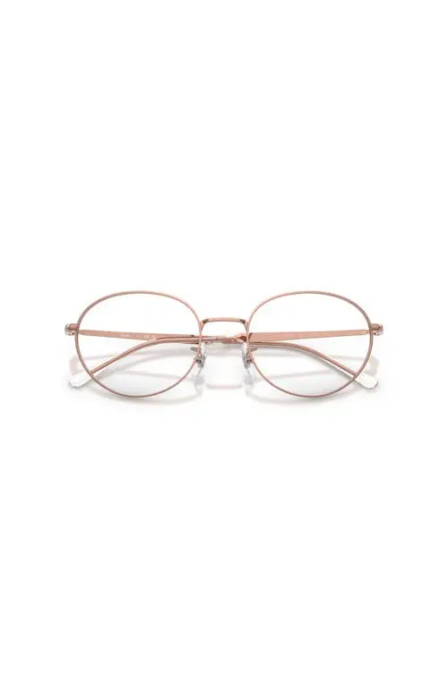 Ray-ban 52mm Oval Optical Glasses - Copper