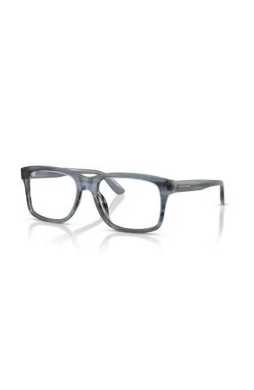 Dolce & Gabbana 53mm Square Optical Glasses - Blue