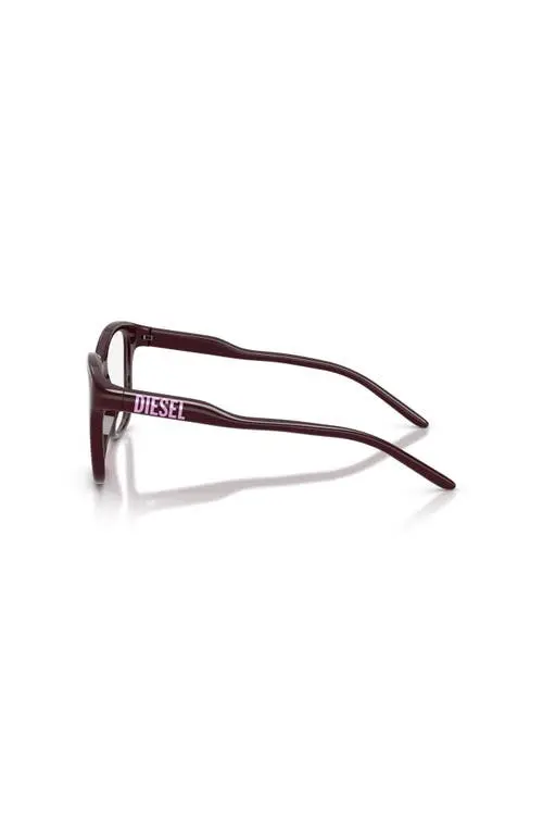 DIESEL® 52mm Rectangle Optical Glasses - Red