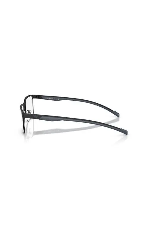 Emporio Armani 57mm Rectangle Optical Glasses - Black