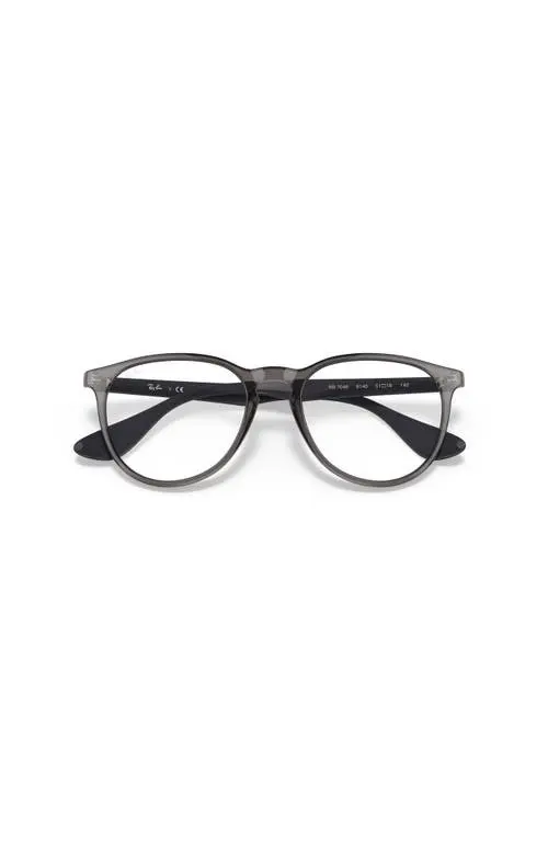 Ray-ban 51mm Round Optical Glasses - Grey
