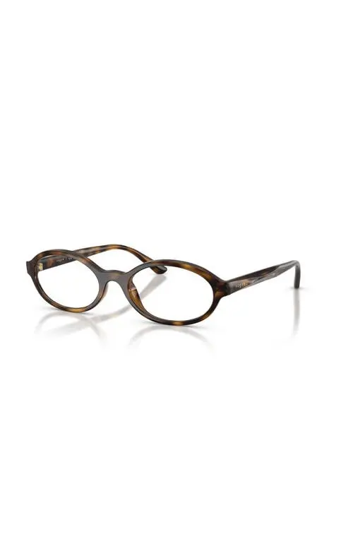 VOGUE EYEWEAR 51mm Oval Optical Glasses - Brown