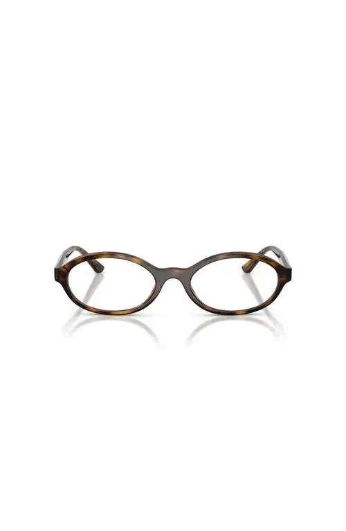VOGUE EYEWEAR 51mm Oval Optical Glasses - Brown