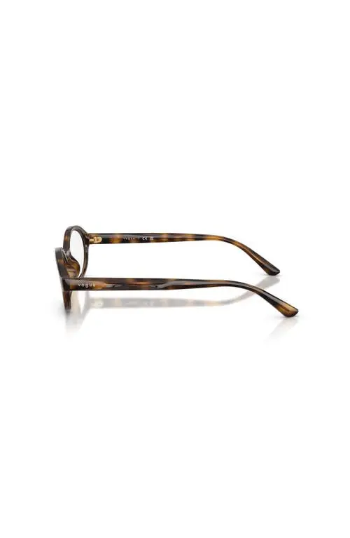 VOGUE EYEWEAR 51mm Oval Optical Glasses - Brown
