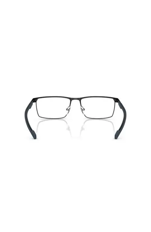 Emporio Armani 55mm Rectangle Optical Glasses - Black