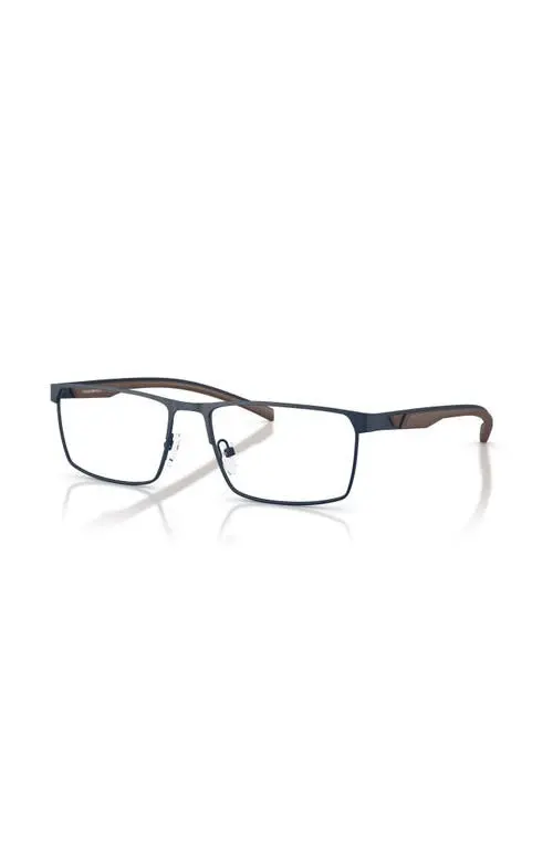 Emporio Armani 55mm Rectangle Optical Glasses - Blue