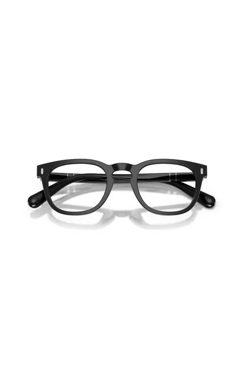 Persol 50mm Square Optical Glasses - Black