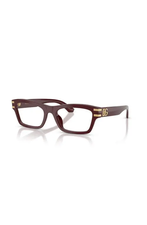 Dolce & Gabbana 54mm Rectangle Optical Glasses - Red