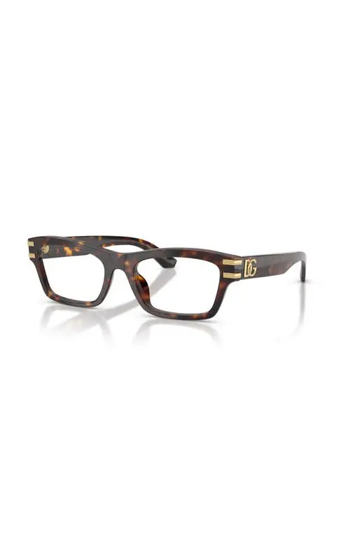 Dolce & Gabbana 54mm Rectangle Optical Glasses - Tortoise