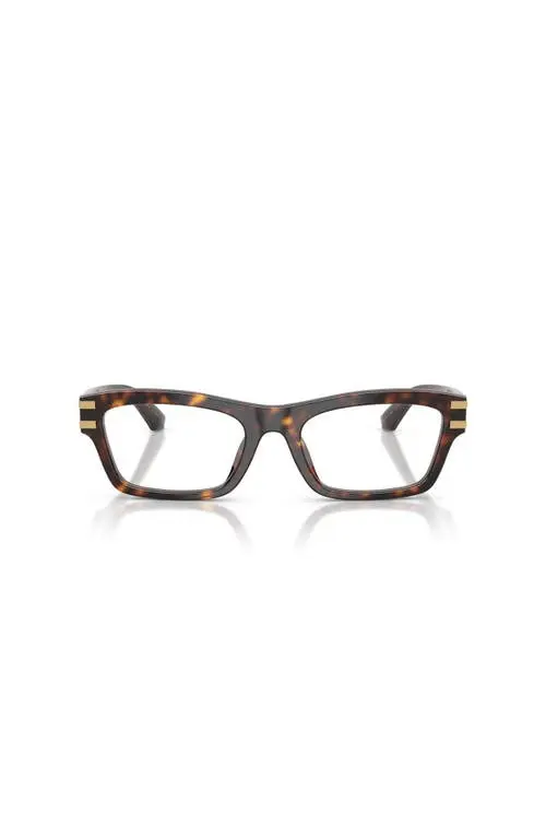 Dolce & Gabbana 54mm Rectangle Optical Glasses - Tortoise