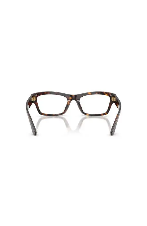 Dolce & Gabbana 54mm Rectangle Optical Glasses - Tortoise
