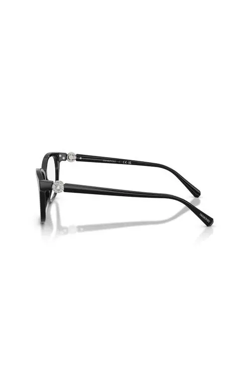 SWAROVSKI 52mm Rectangle Optical Glasses - Black