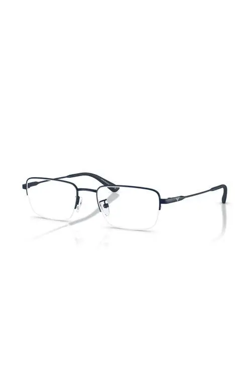 Emporio Armani 54mm Rectangle Optical Glasses - Blue