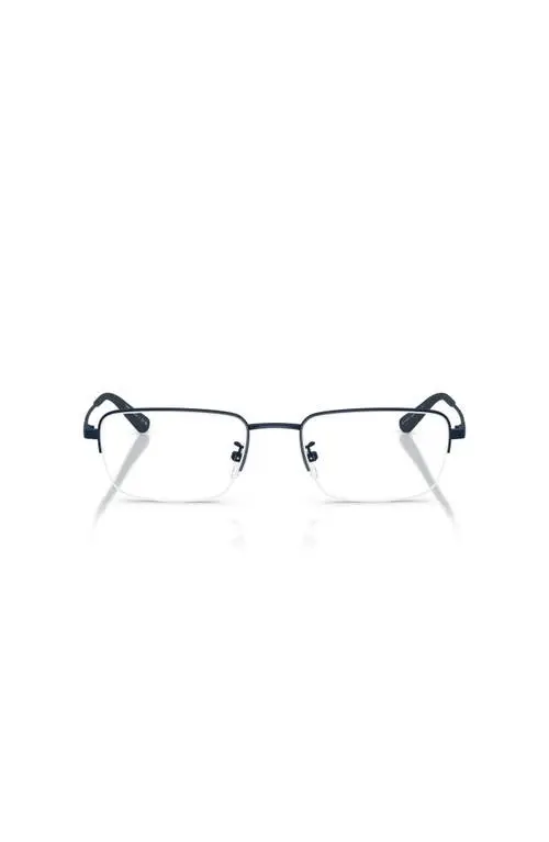 Emporio Armani 54mm Rectangle Optical Glasses - Blue