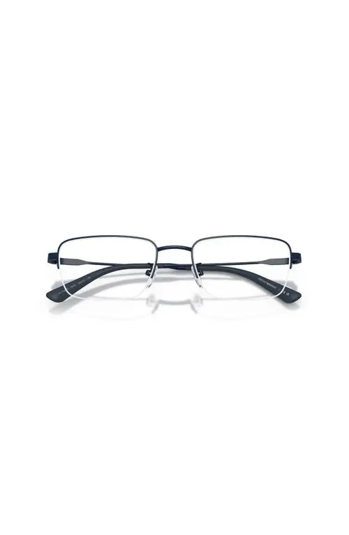 Emporio Armani 54mm Rectangle Optical Glasses - Blue