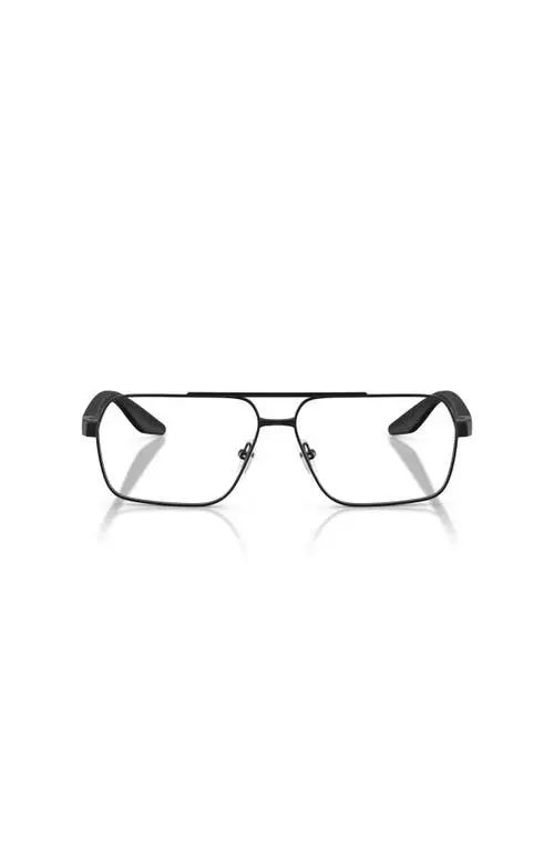 Prada 59mm Rectangle Optical Glasses - Black