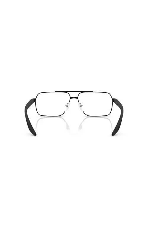 Prada 59mm Rectangle Optical Glasses - Black