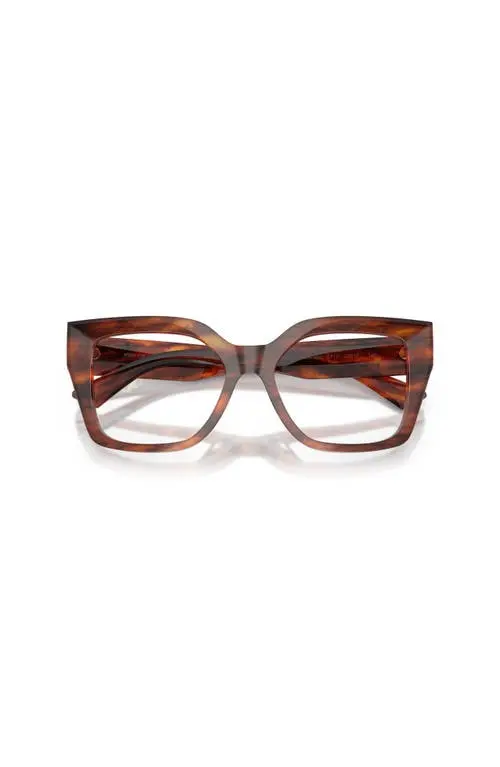 JIMMY CHOO 51mm Square Optical Glasses - Tortoise