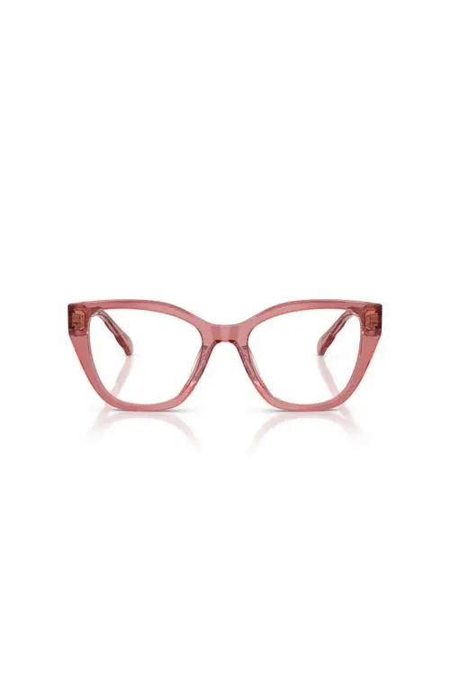 Tory Burch 53mm Irregular Optical Glasses - Pink