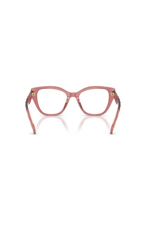 Tory Burch 53mm Irregular Optical Glasses - Pink