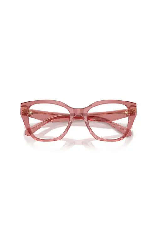 Tory Burch 53mm Irregular Optical Glasses - Pink