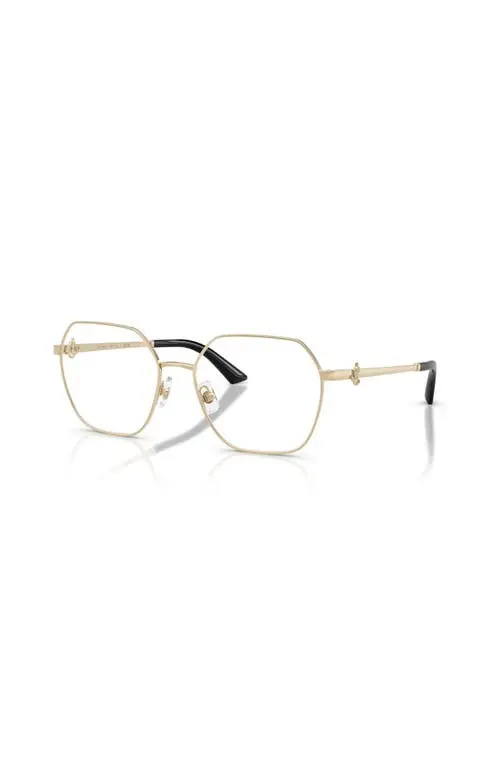 JIMMY CHOO 55mm Irregular Optical Glasses - Gold