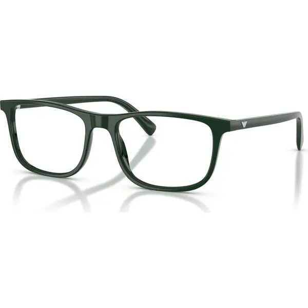 Emporio Armani 54mm Rectangle Optical Glasses - Green